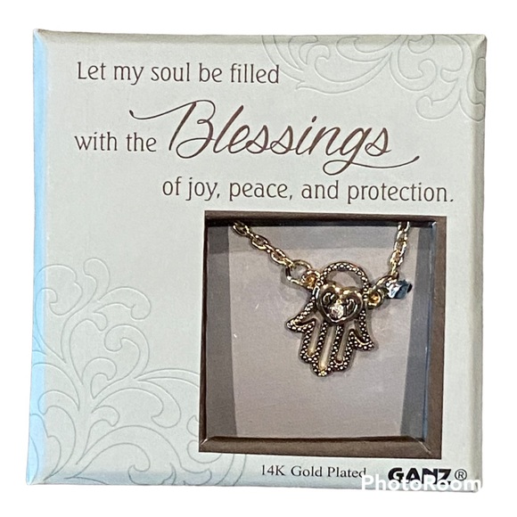 GANZ | Jewelry | Ganz Hamsa Hand Pendant Necklace | Poshmark
